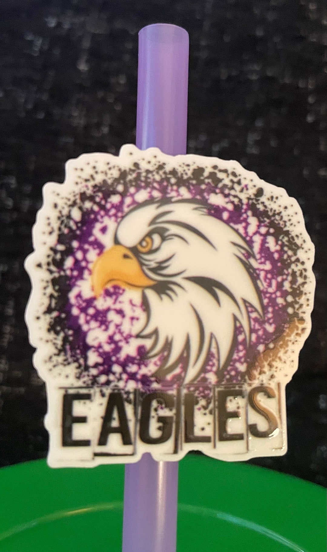 Eagles,eagles Mascot,straw Topper, Straw Charm,mascot Head,mascot Logo ...