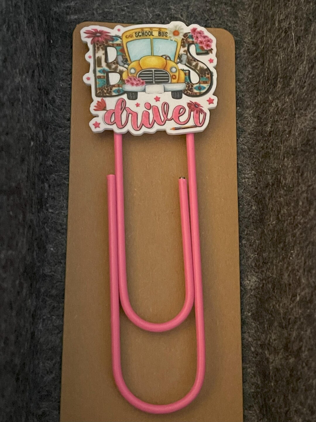 Handmade Jumbo Paperclip Bookmark, Bus Driver Gift - Etsy