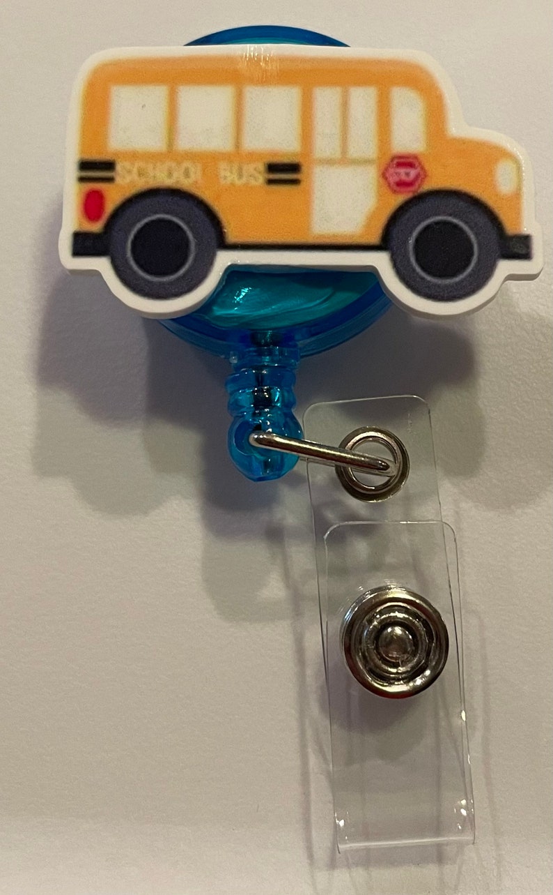 School Bus Driver Badge Reel, Bus Gift, Key Holder - Etsy