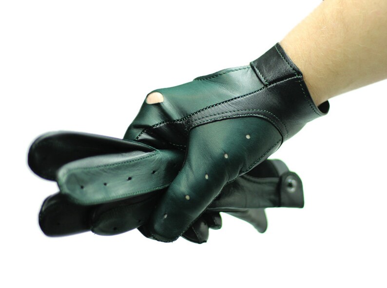 Men's car driving gloves soft Italian nappa lamb leather | Etsy