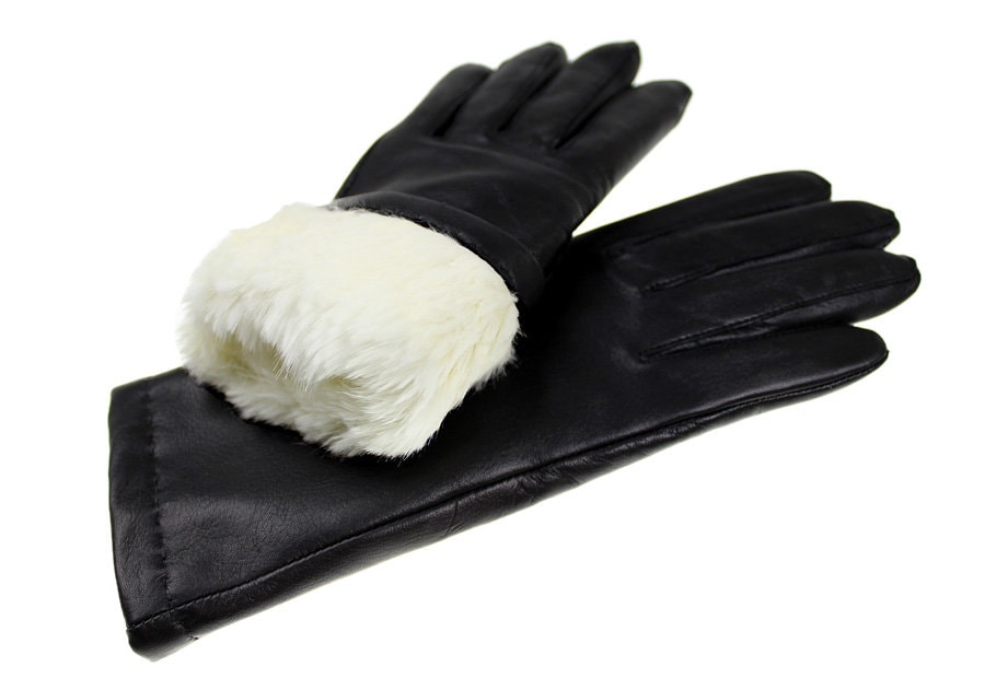 Super Warm Ladies Leather Gloves With Rabbit Fur Lining Fine Soft Italian Leather Ladies Winter Gloves Warm and Elegant Etsy UK