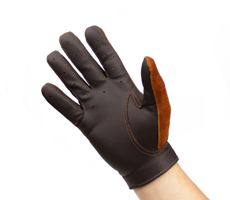 Car Driving Gloves, Soft Italian Nappa Lamb Leather, Cognac Brown ...