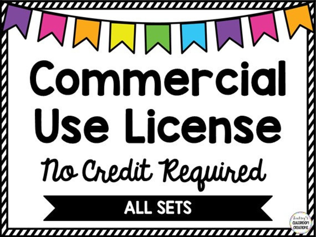 ALL SETS - Commercial Use License - No Credit Requred - Etsy