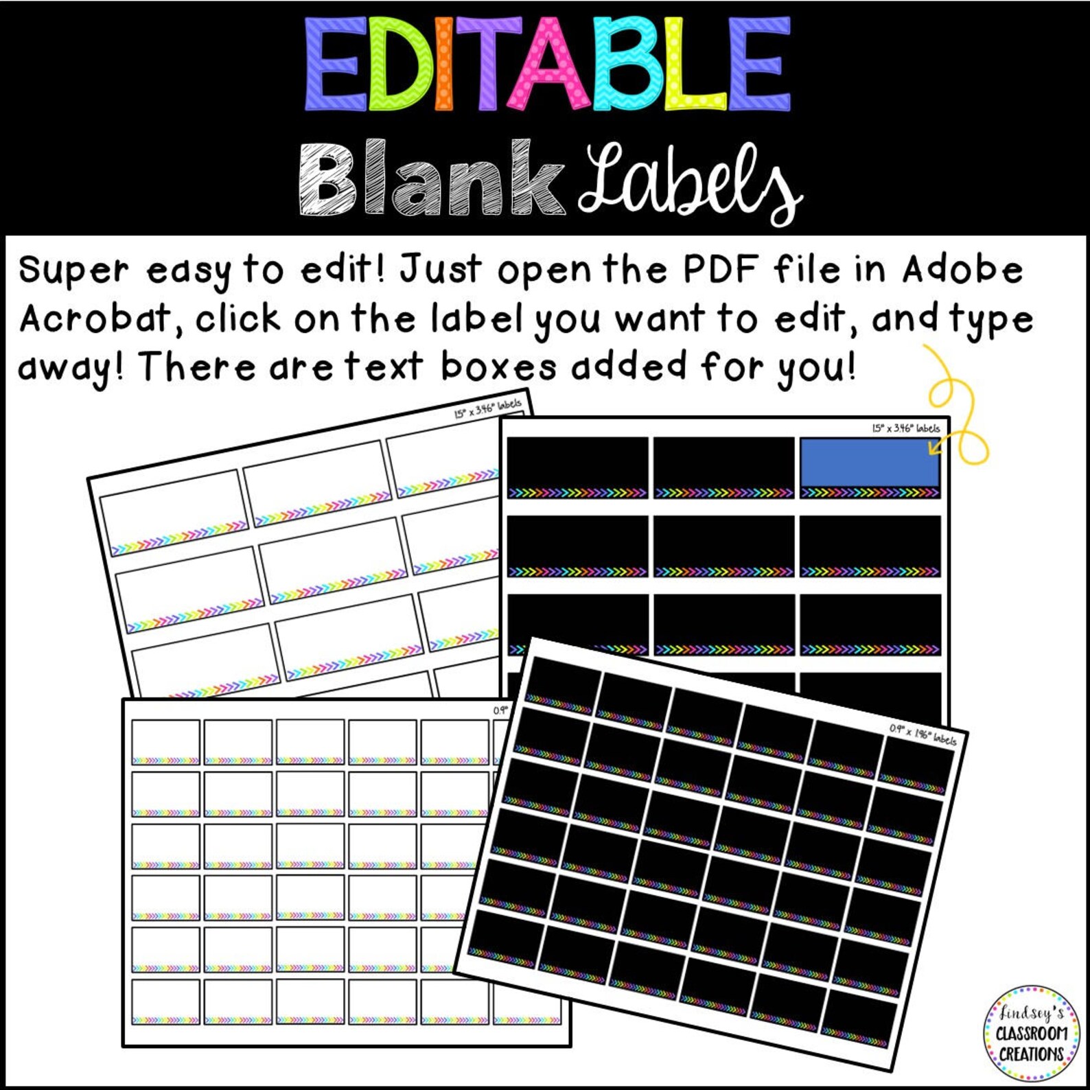 Teacher Toolbox Labels EDITABLE With Bright Neon Colors - Etsy Australia