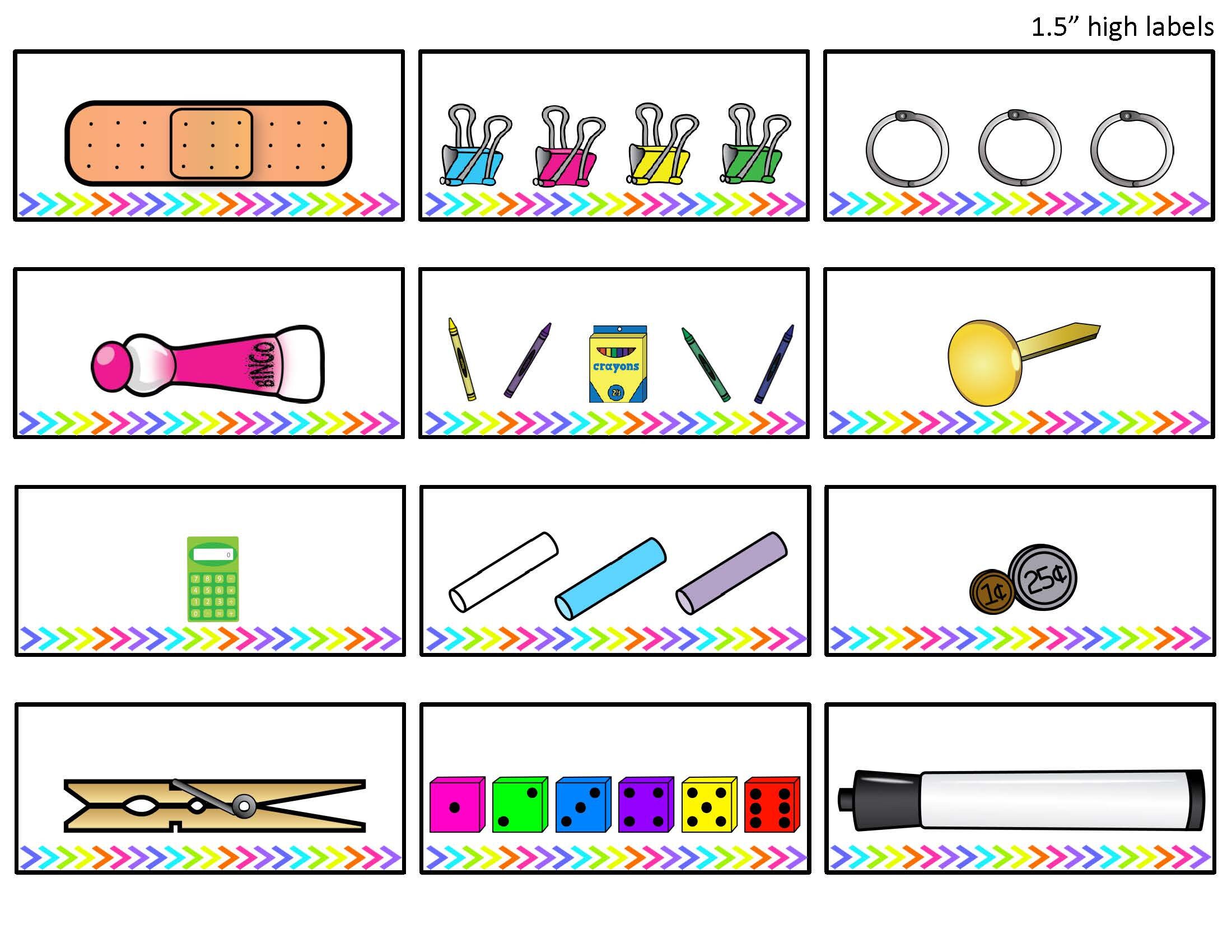 Teacher Toolbox Labels EDITABLE With Bright Neon Colors | Etsy Australia