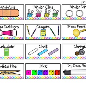 Teacher Toolbox Labels - EDITABLE With Bright Neon Colors - Etsy