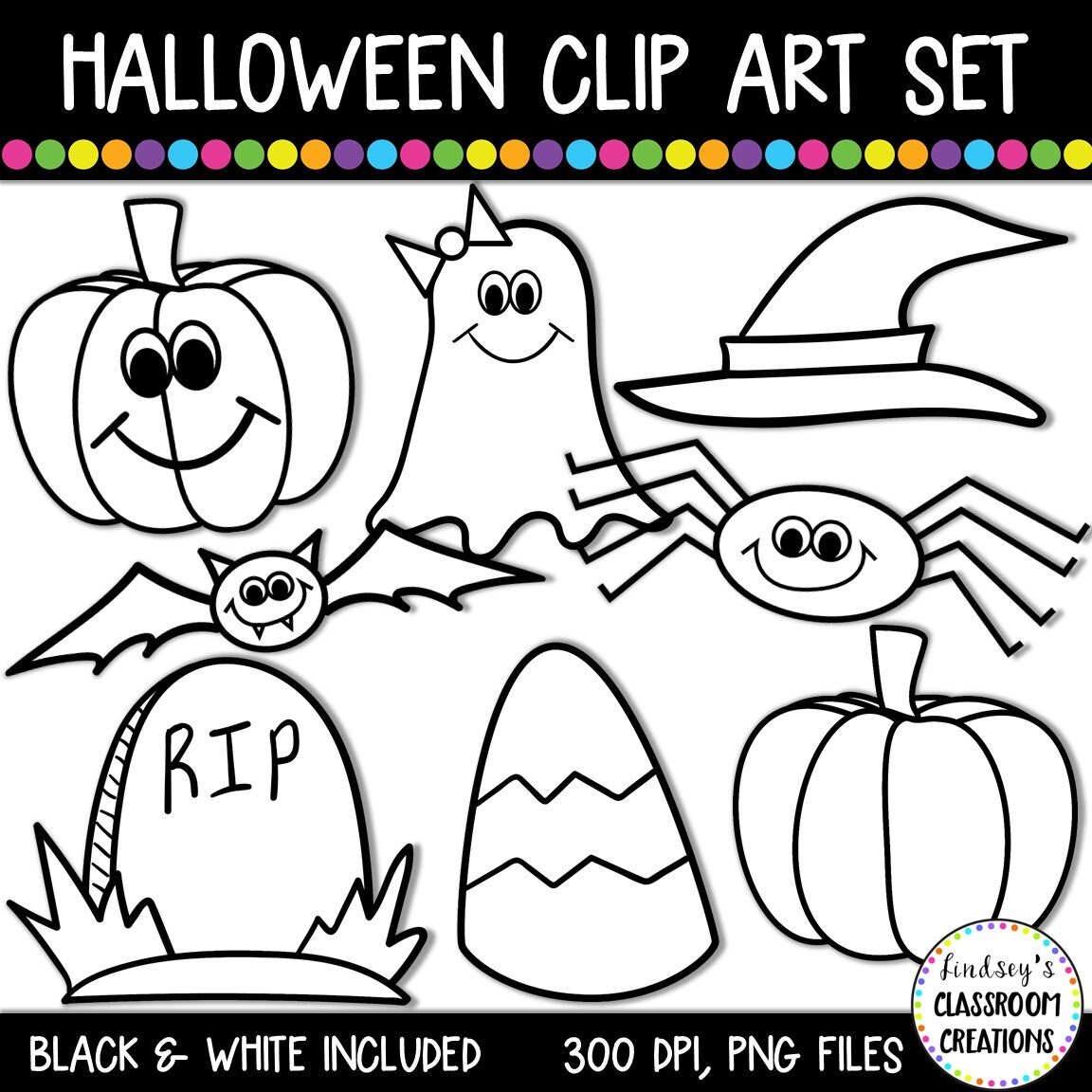 Halloween Clip Art Set - Etsy