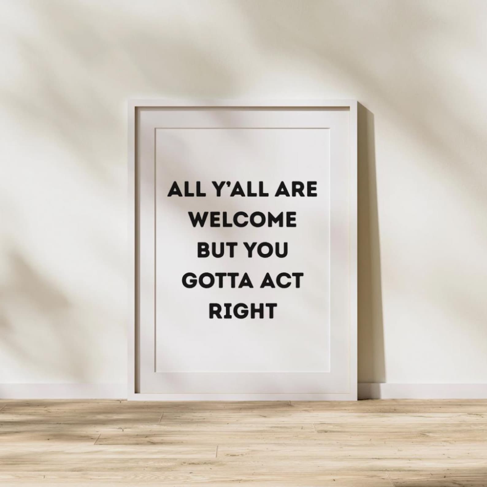 Southern Welcome Print: Minimalist Wall Art (digital Download) - Etsy