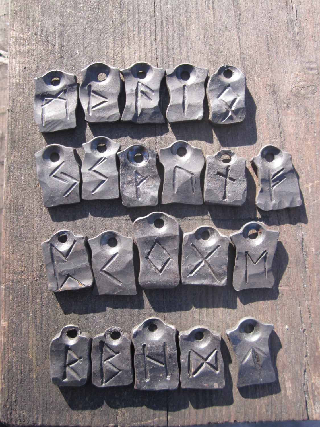 A hand forged Futhark Rune pendant. Comes supplied with a high | Etsy