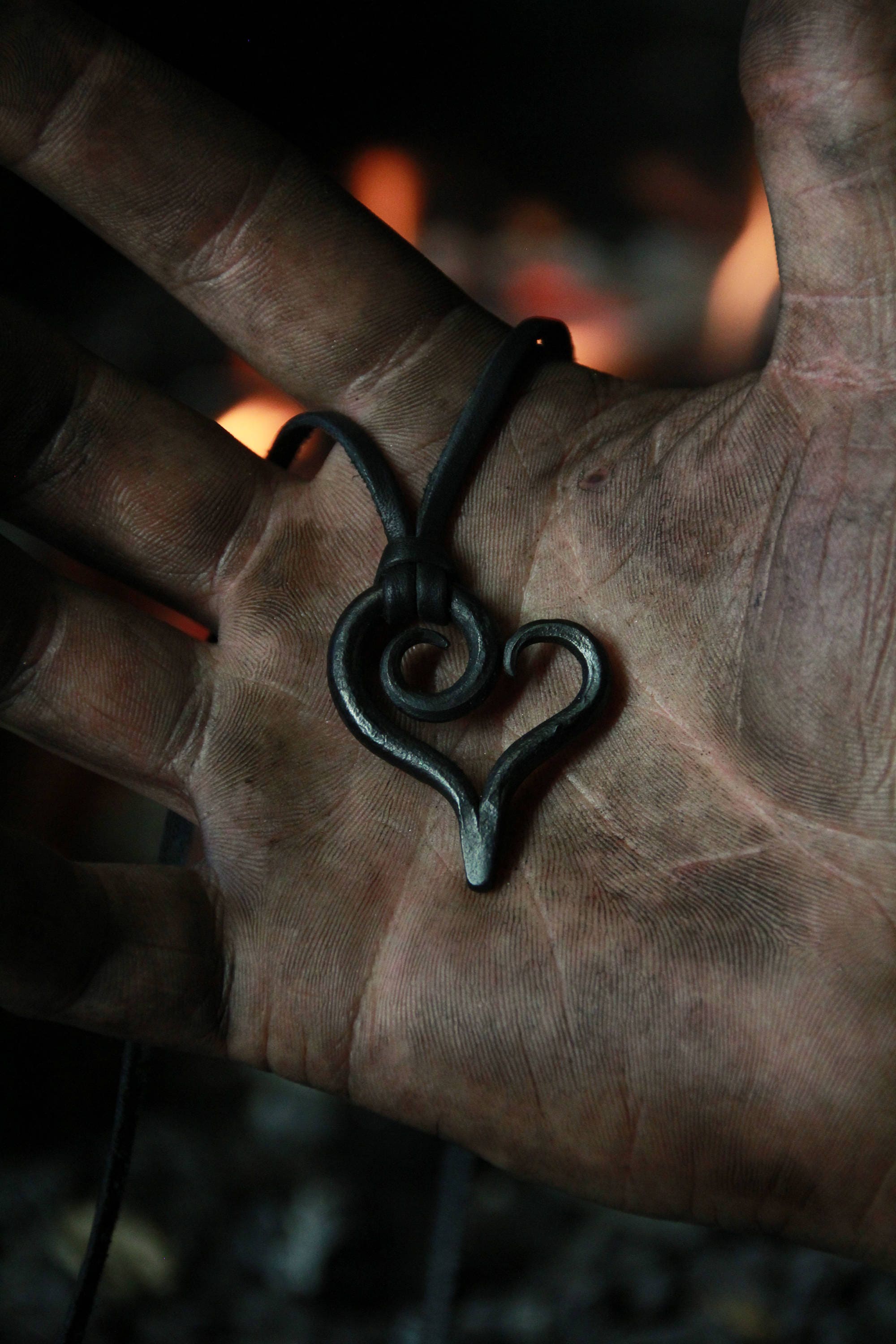 A Hand Forged Heart Pendant . Comes Supplied With a High - Etsy UK