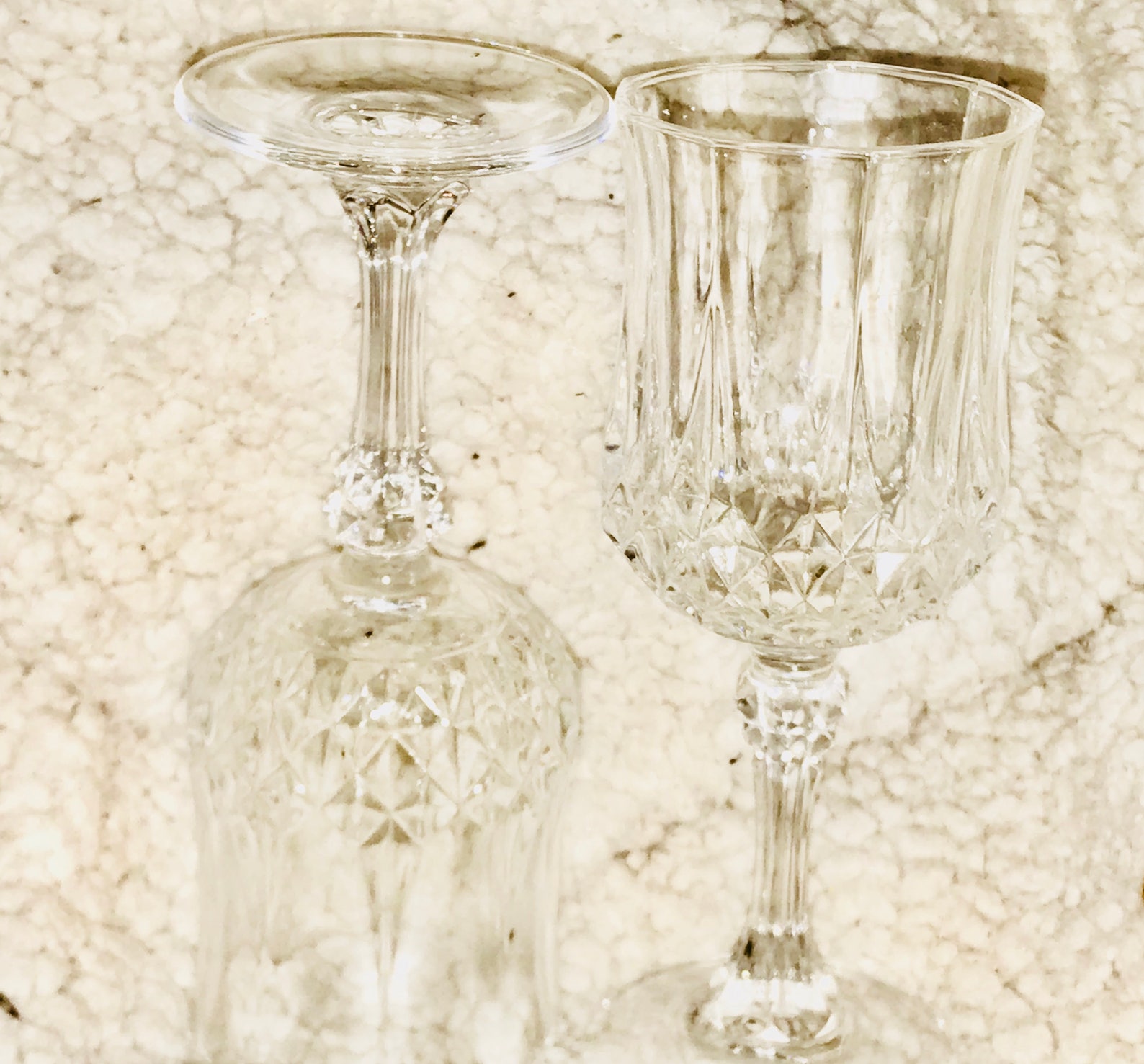 Exquisite Cristal D' Arques Longchamp Lead Crystal Stem Wine Glasses ...