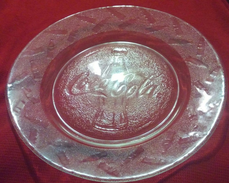 A Set of Two Lovely Vintage Coca-Cola Frosted Dinner Plates | Etsy