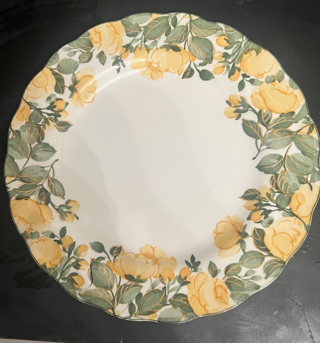 Nikko Gracious Yellow Flowered Vintage 1990's by Nikko Tableware 10 5/8 ...