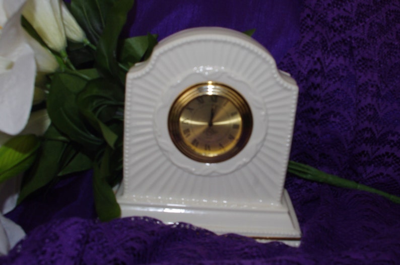 Exquisite Vintage Porcelain Lenox Ivory Mantle Clock Not | Etsy