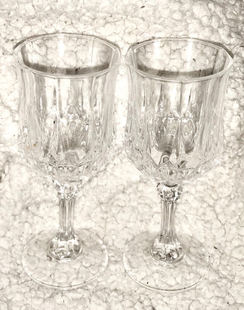 Exquisite Cristal D' Arques Longchamp Lead Crystal Stem Wine Glasses ...