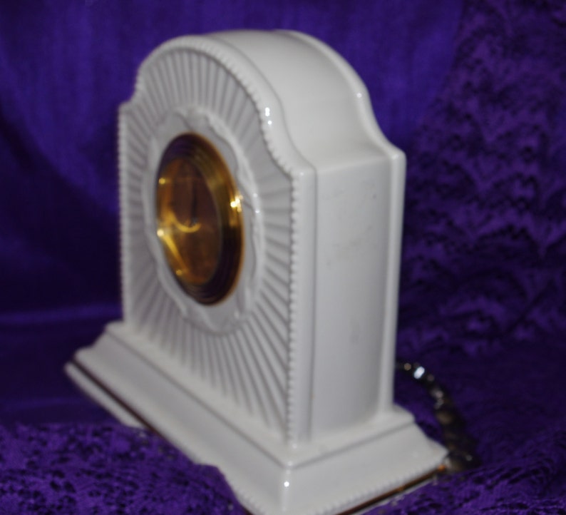 Exquisite Vintage Porcelain Lenox Ivory Mantle Clock Not | Etsy