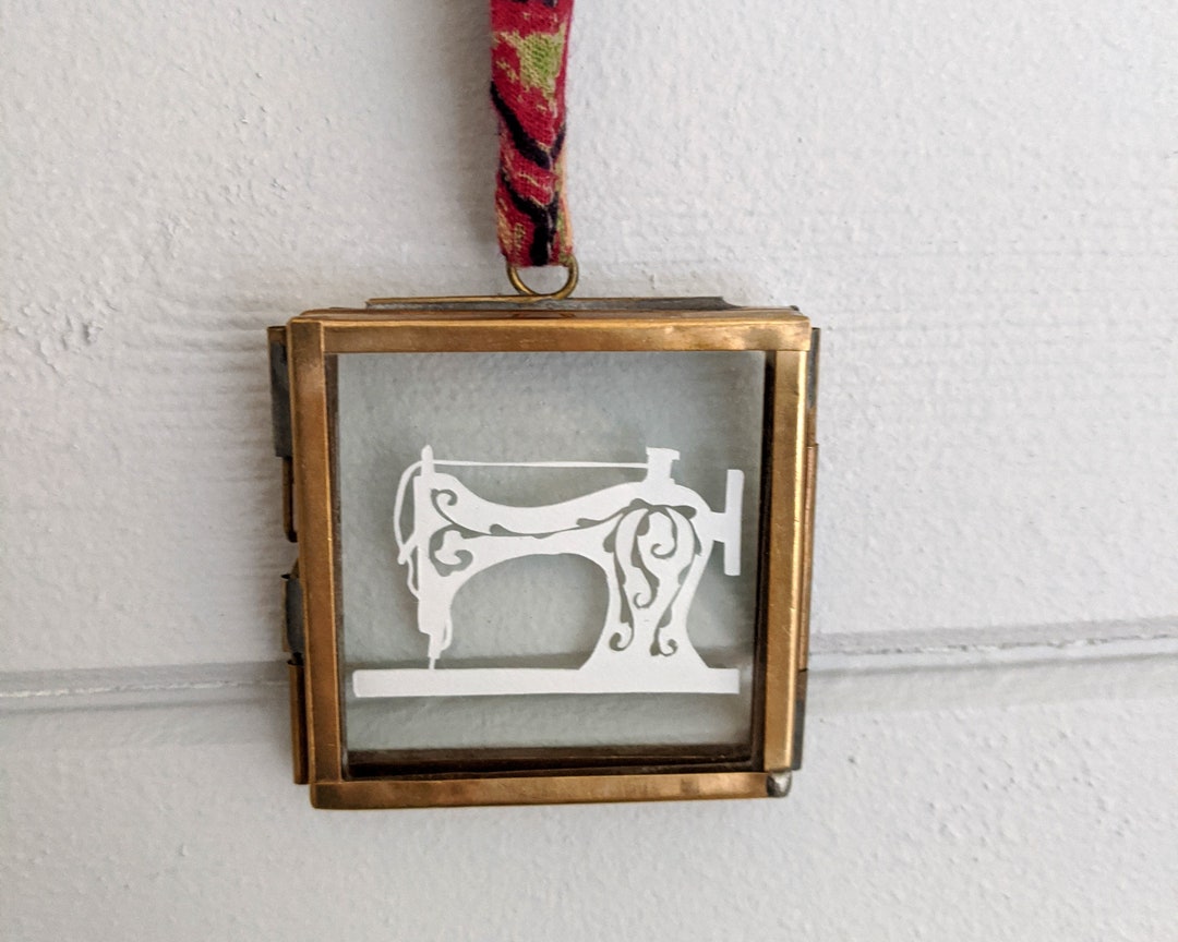 Vintage Style Sewing Machine Papercut Art: Miniature Framed Decor - Etsy