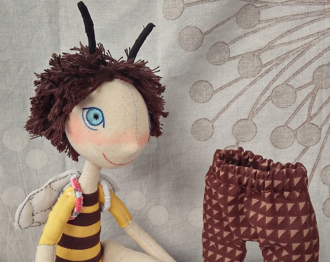 Handmade Natural Bee Doll, Bumble Bee Doll, Bumble Bee Boy, Handmade ...
