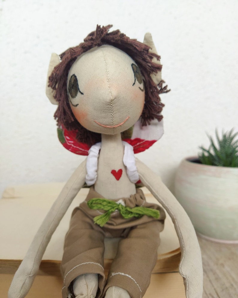 Handmade elf doll Natural doll Fabric doll Fabric elf | Etsy