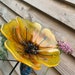 Yellow Poppy Garden Flower Stake - Etsy UK