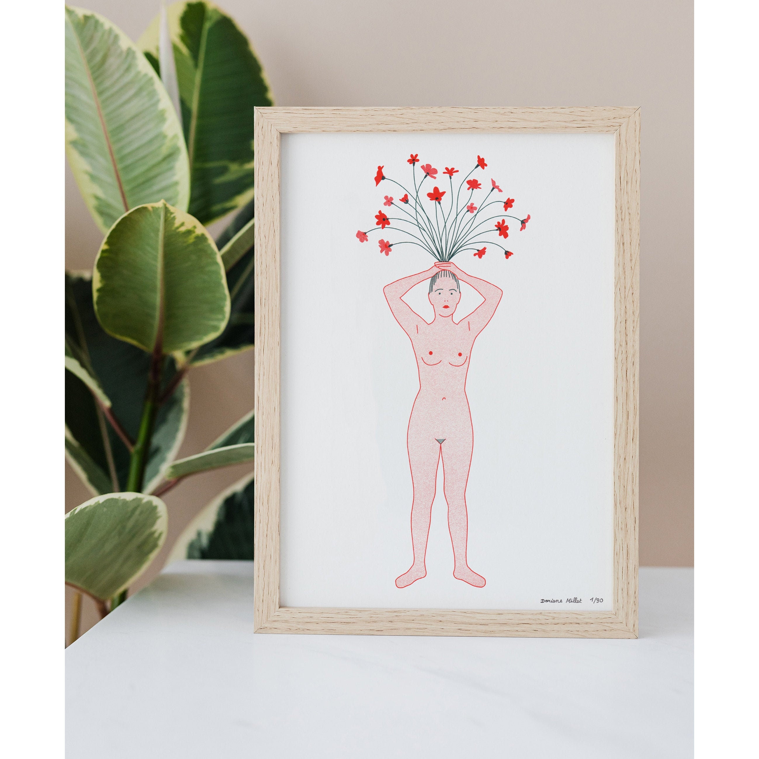 Riso Print A4 Bloom Limited Edition Art Print - Etsy