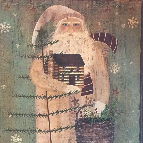 Primitive Folk Art Amish Barn With Buggy and Horse Print on - Etsy