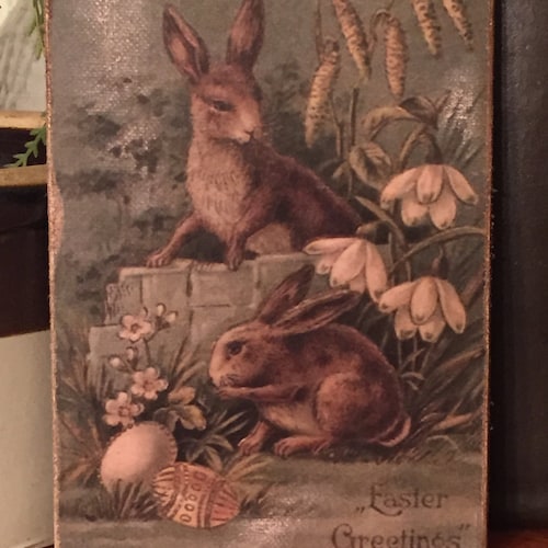 Handmade Primitive Antique Reproduction Folk Art Easter Spring - Etsy