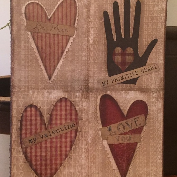 Primitive Valentine - Etsy
