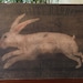 Handmade Primitive Folk Art Easter Spring White Rabbit Inn Bunny Print ...