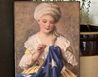 Betsy Ross Flag Canvas - Etsy