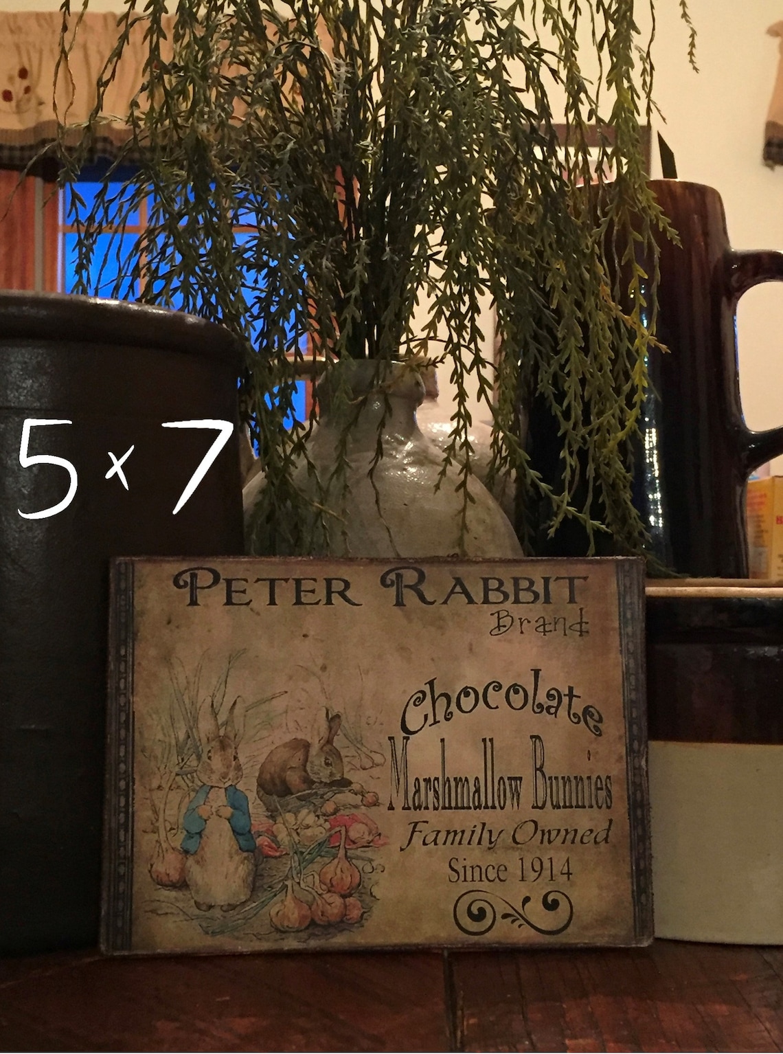 Handmade Primitive Folk Art Easter Peter Rabbit Chocolate | Etsy