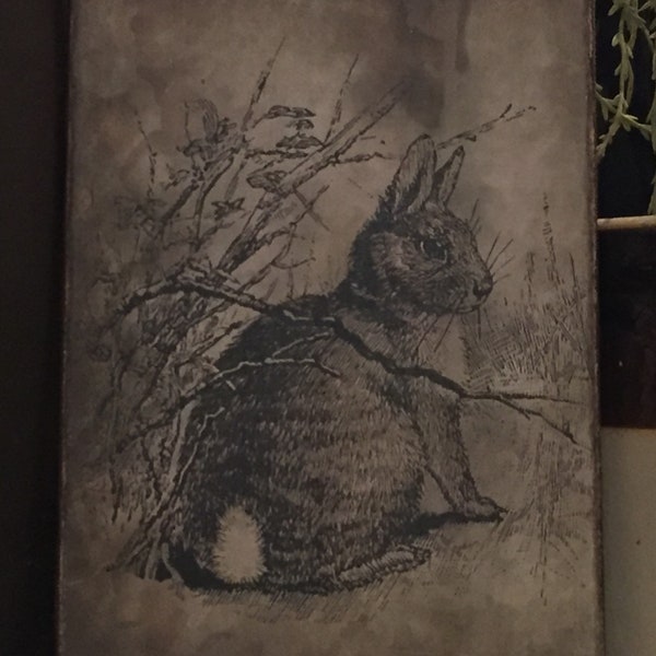 Primitive Rabbit - Etsy