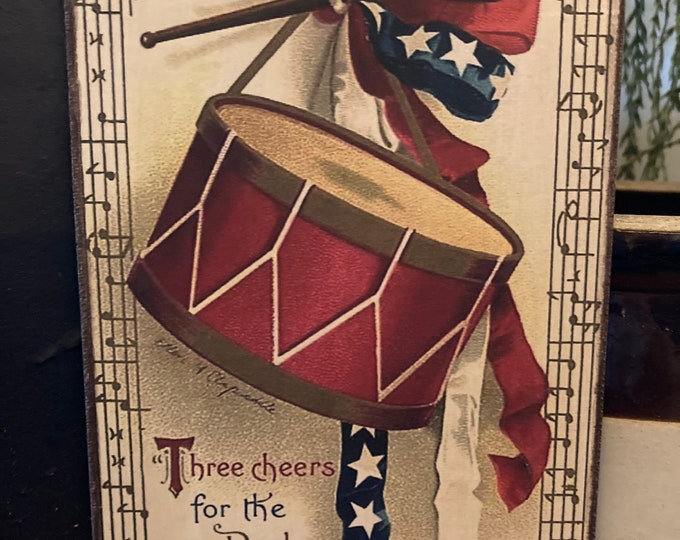 Vintage Paper Mache Bicentennial Drum Ornament/4th of July/holiday ...