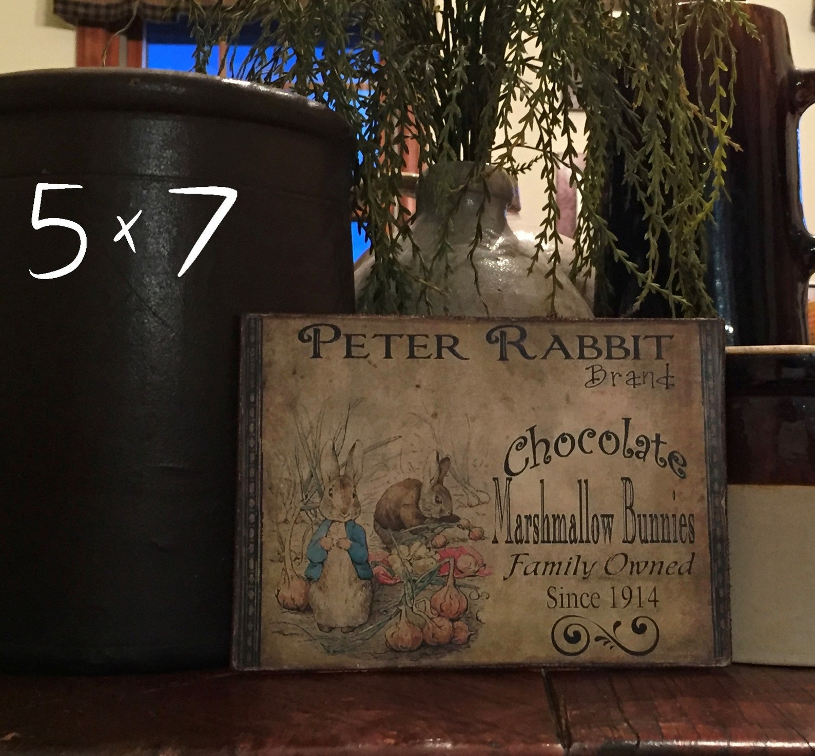 Handmade Primitive Folk Art Easter Peter Rabbit Chocolate | Etsy