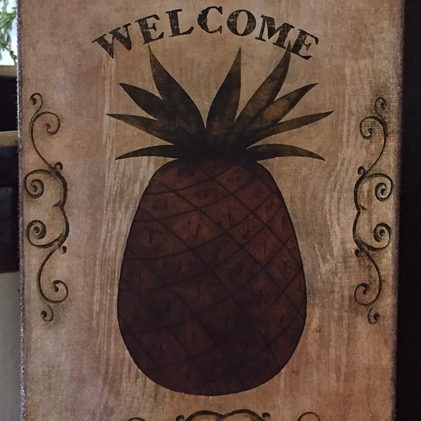 Primitive Pineapple - Etsy
