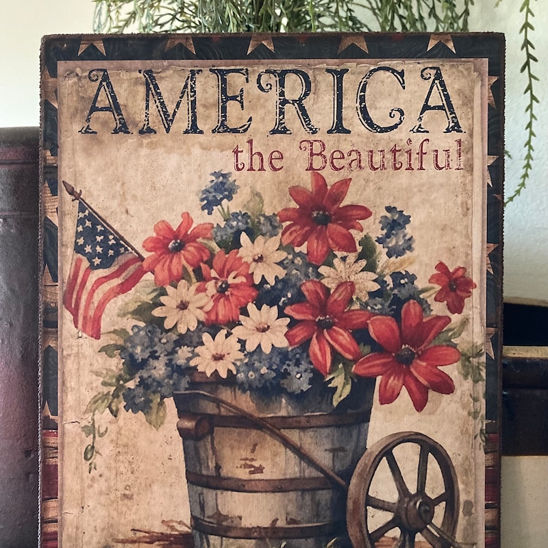 Handmade Patriotic Bucket - Etsy