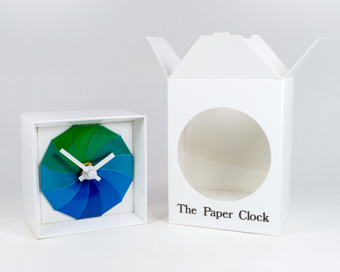 White Paper Clock Modern Design Gift Item With Accurate Quartz Movement ...