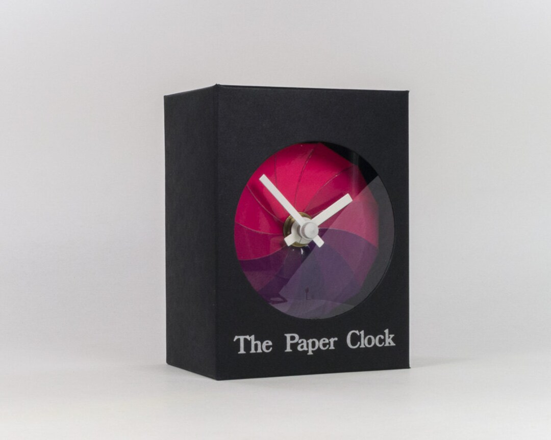 Black Paper Clock Modern Design Gift Item With Accurate Quartz Movement ...