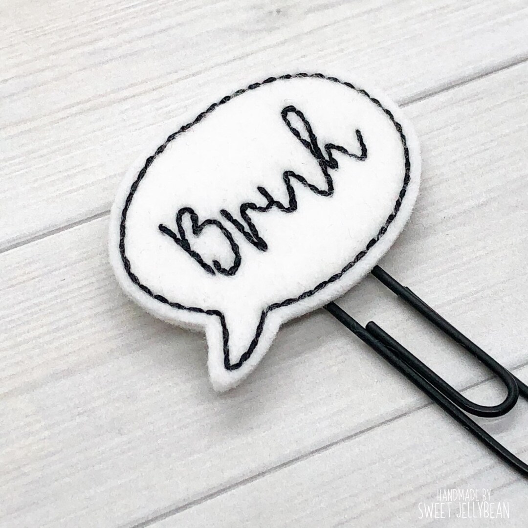 Bruh Speech Bubble Planner Clip Marcador de fieltro bordado - Etsy España