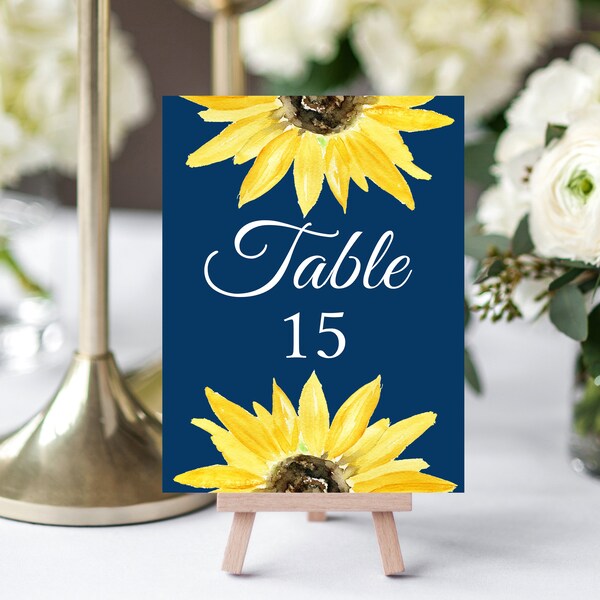 Sunflower Table Numbers - Etsy