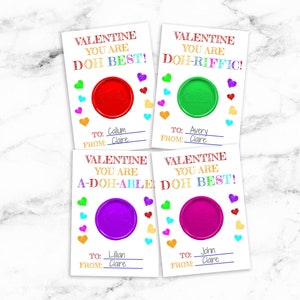 Kids Valentines Day Cards - Playdoh Play-doh Valentines - 3.5x5 ...