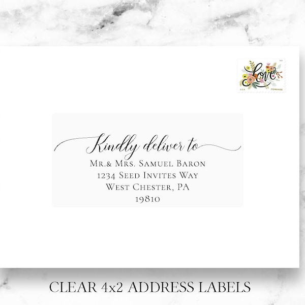 Clear Address Labels Guest Stickers - Etsy