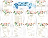 10 Baby Shower Games Bundle Colorful Watercolor Flowers - Etsy