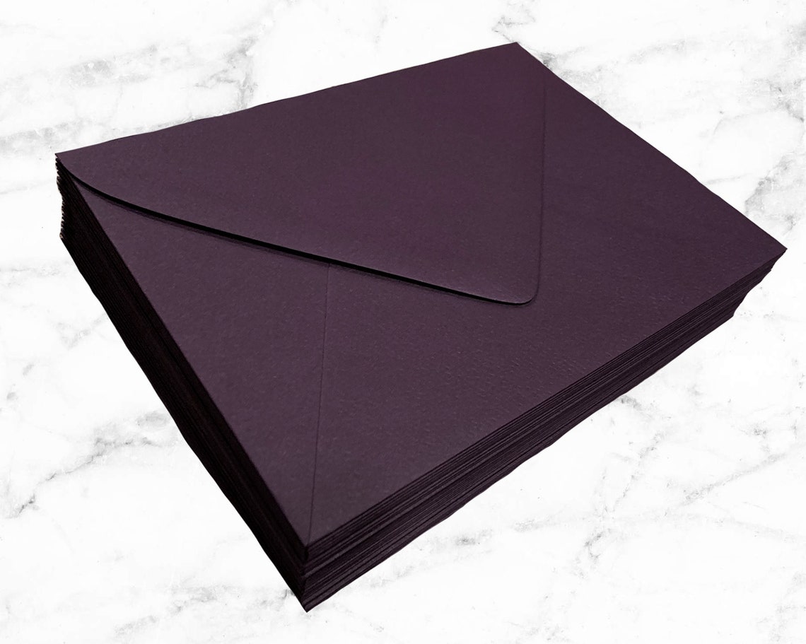 25 Dark Purple A7 Envelopes, Aubergine Envelopes, Plum Eggplant ...