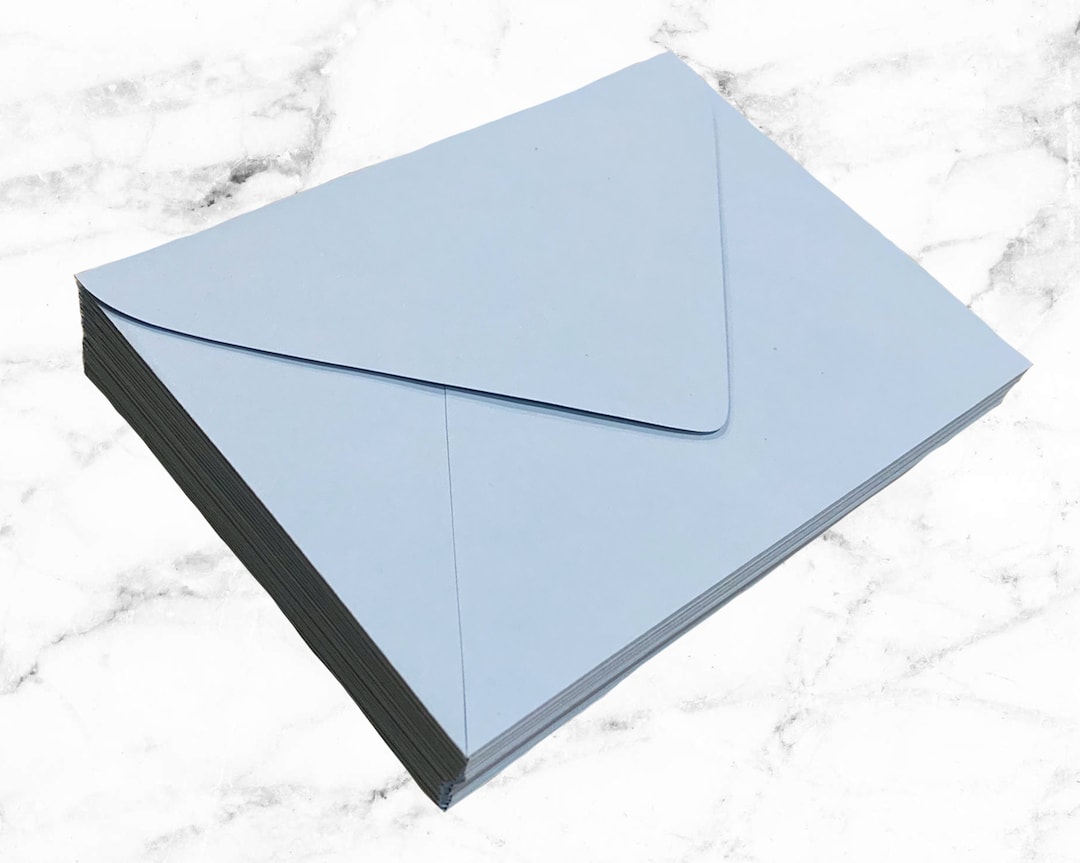 25 A7 Baby Blue 5x7 Wedding Invitation or A1 (4bar) RSVP Pointed Flap ...