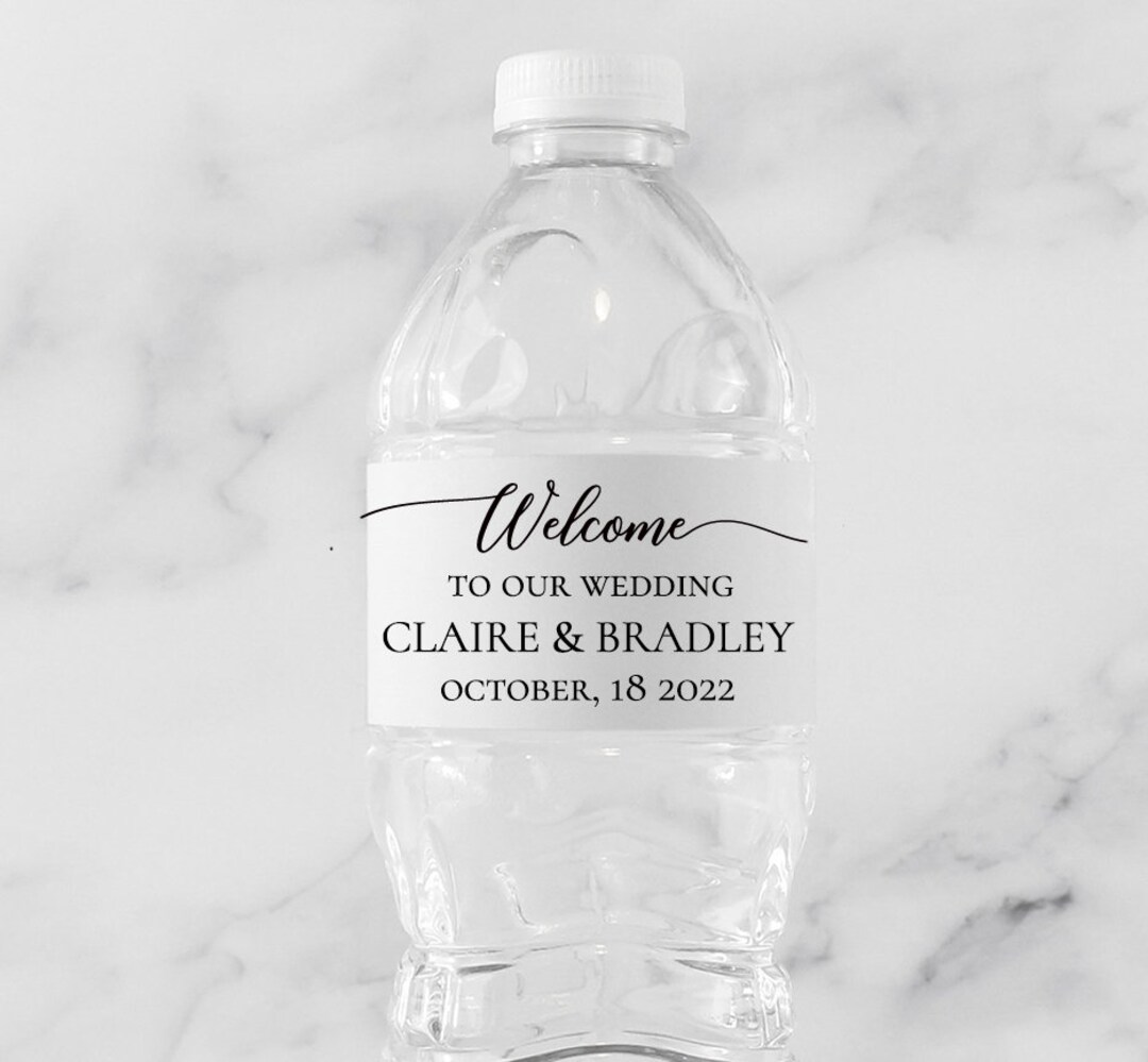 Wedding Water Bottle Label Thank You Water Bottle Labels, Personalized ...