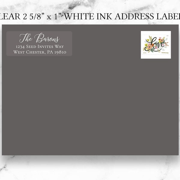 Clear Return Address Labels - Etsy