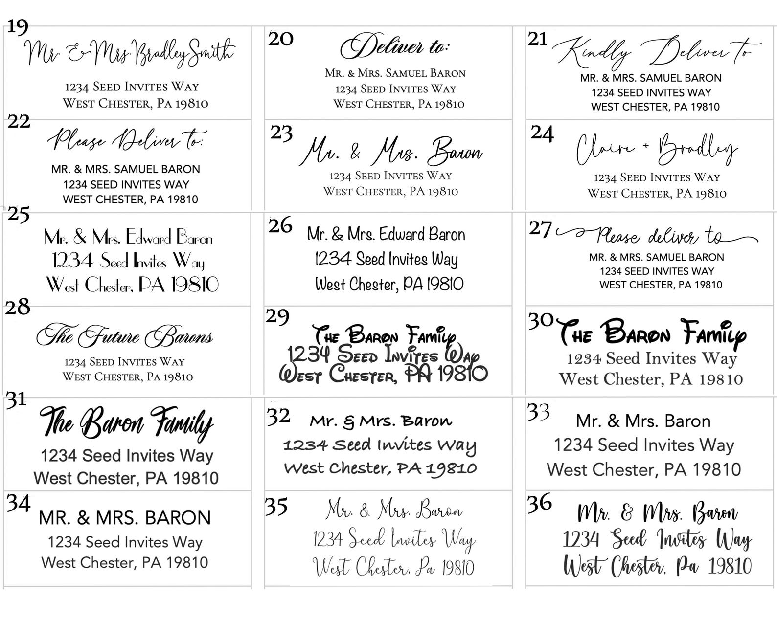 Clear Guest Address Labels Silver Gold Foil Wedding Invitation ...