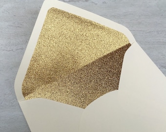 Fuchsia A7 5x7 Gold or Silver Glitter Lined Envelopes | Etsy