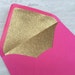 Fuchsia A7 5x7 Gold or Silver Glitter Lined Envelopes Fuchsia Hot Pink ...